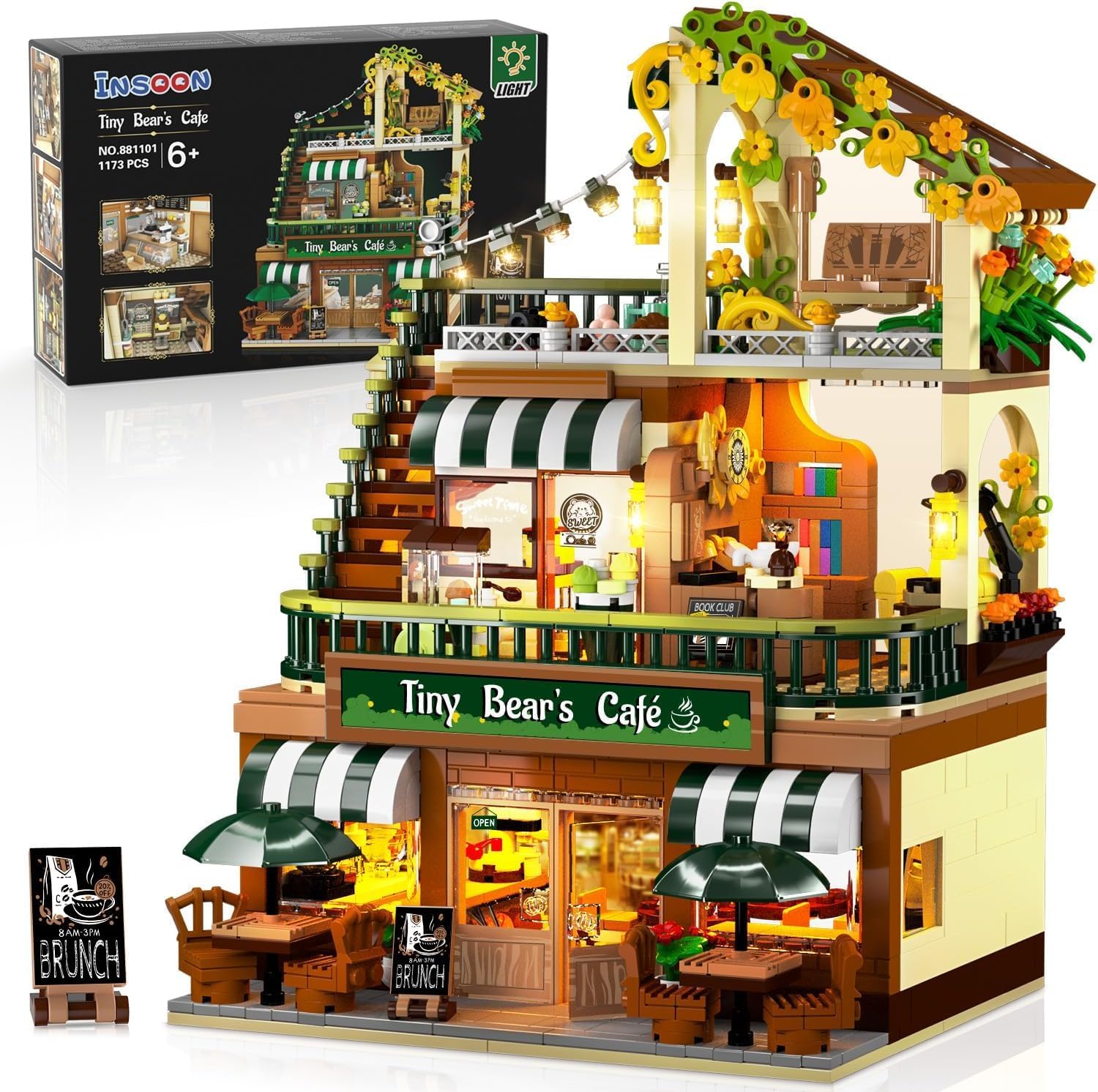 City Coffee House Building Set with Light – INSOON